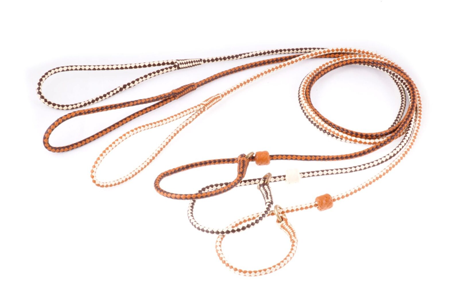 Braided Leather Slip Lead with Stopper - Alvalley LLC